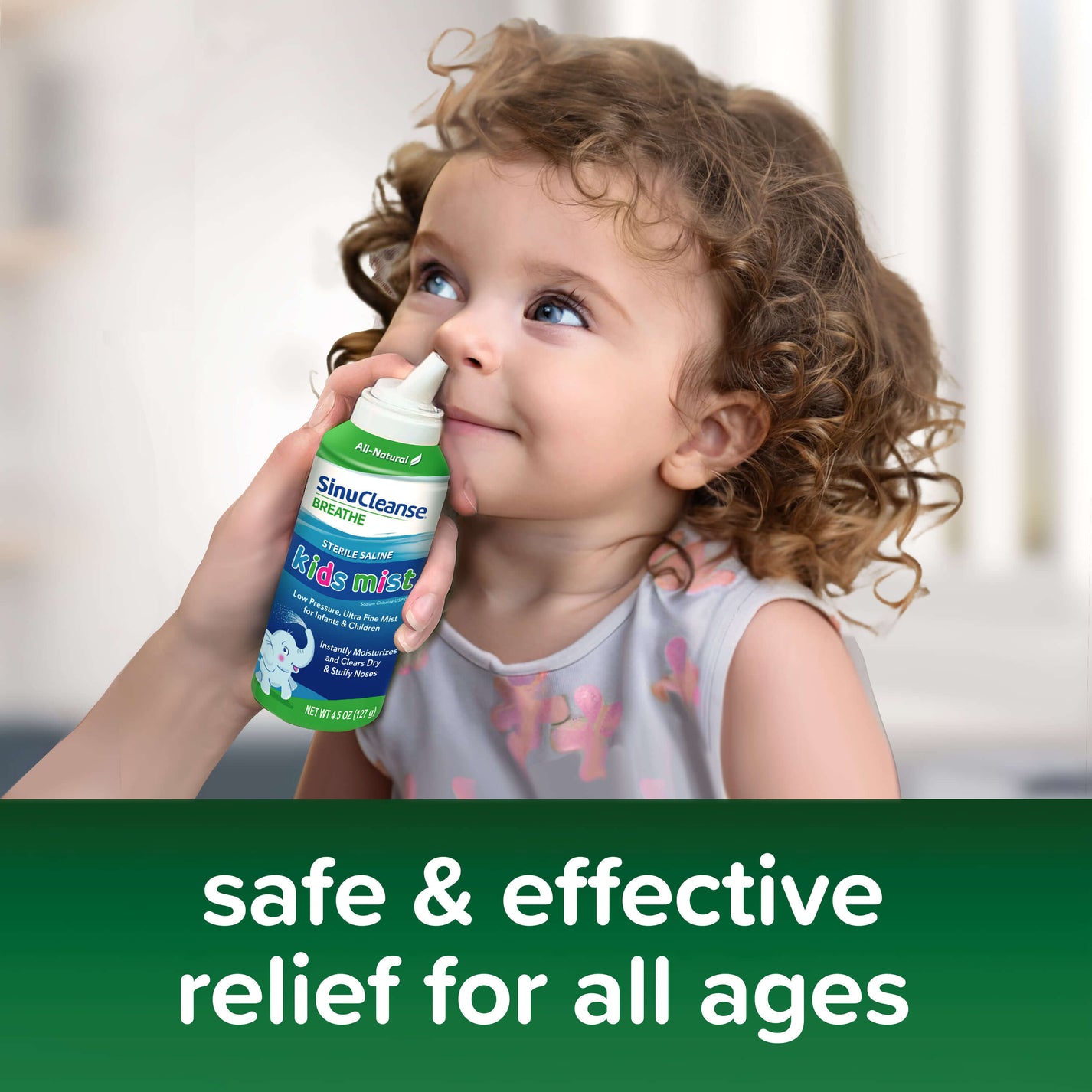 SinuCleanse Sterile Saline Kids Nasal Mist - Fast Relief for Congestion ...